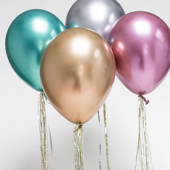 Globo Chrome Rosa Malva (30 cm) (Con helio + $35)