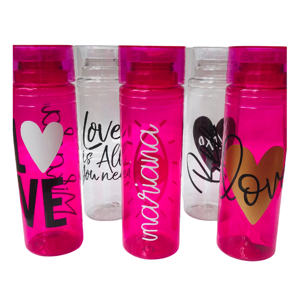 Termos personalizados LOVE fucsia 850 ml